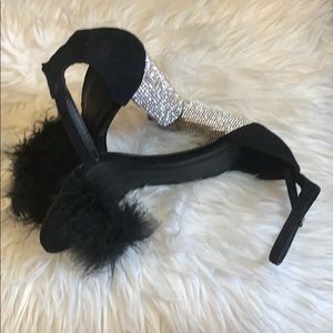 Charlotte Russe | Shoes | Rhinestones Heeled Black High Heel | Poshmark